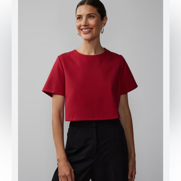 Fame and Partners | Tops | Fame And Partners Dark Red Top | Poshmark